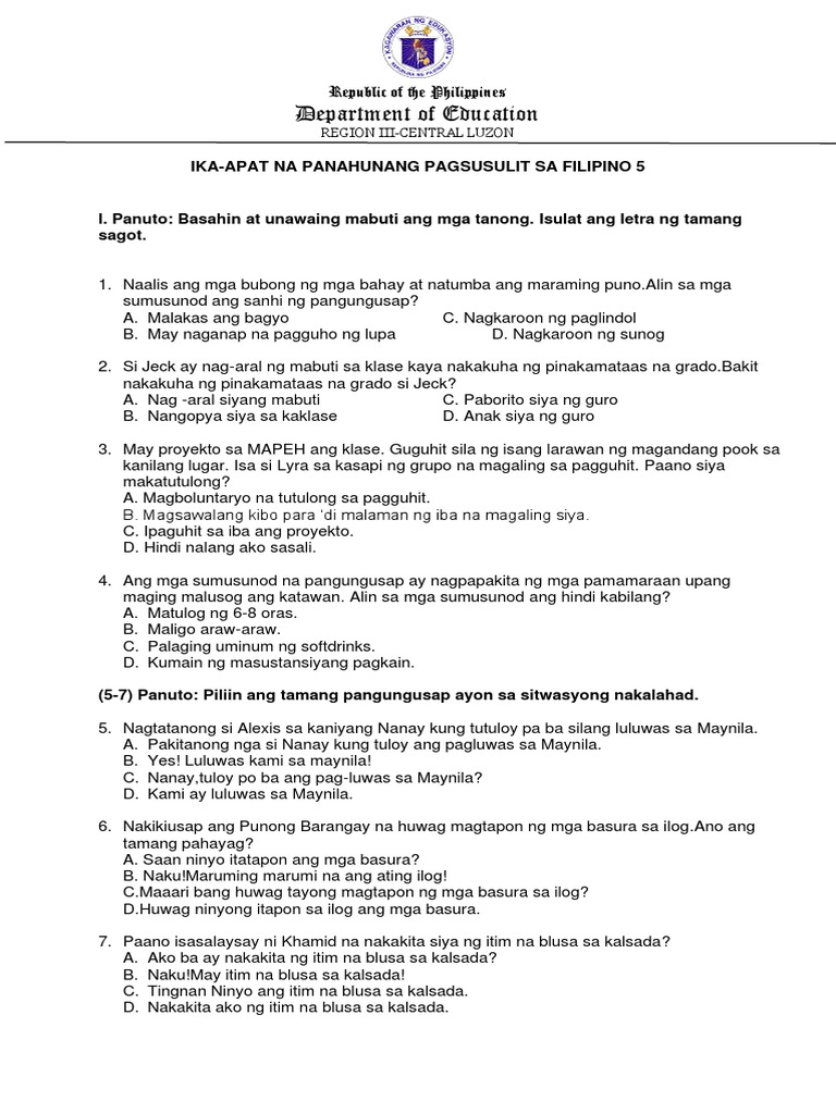 Filipino 5 | PDF