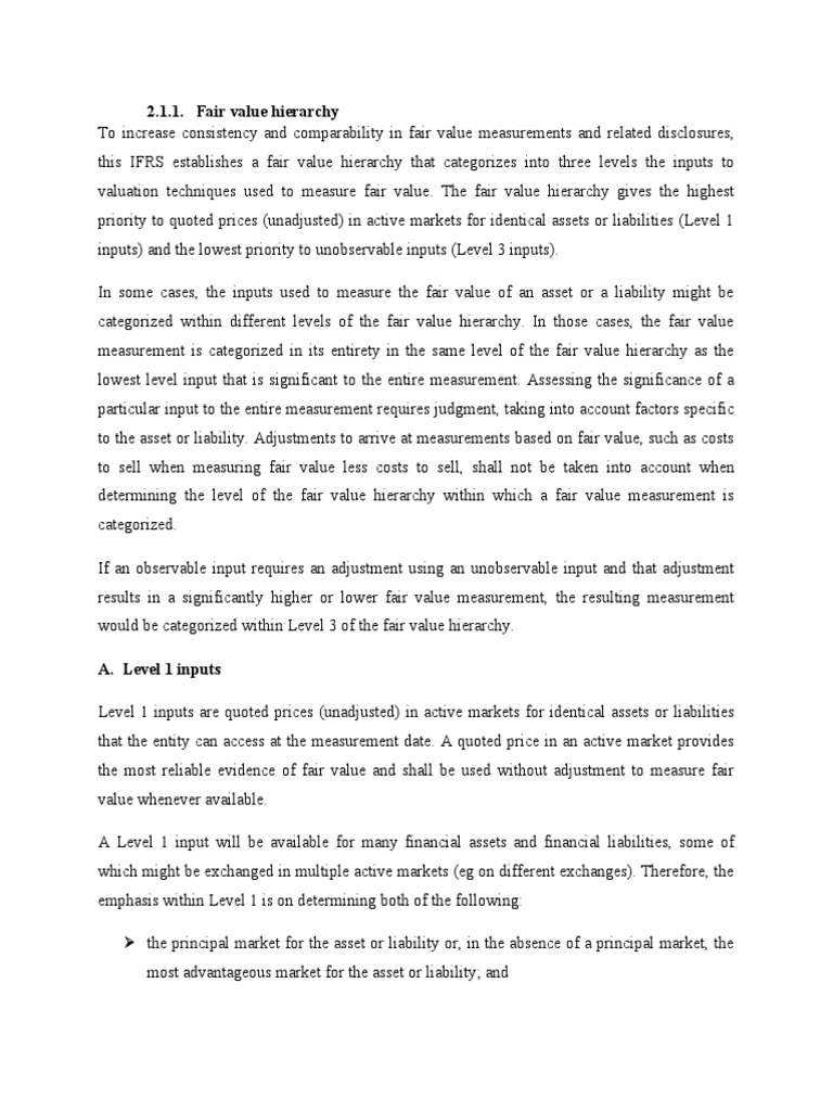 Fair Value Hierarchy | PDF | Fair Value | Investing