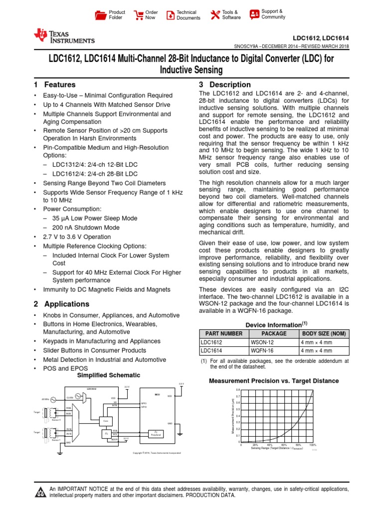 LDC 1612 | PDF | Manufactured Goods | Electronic Engineering
