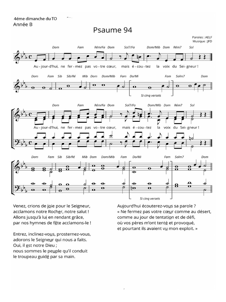 Psaume 94 | PDF