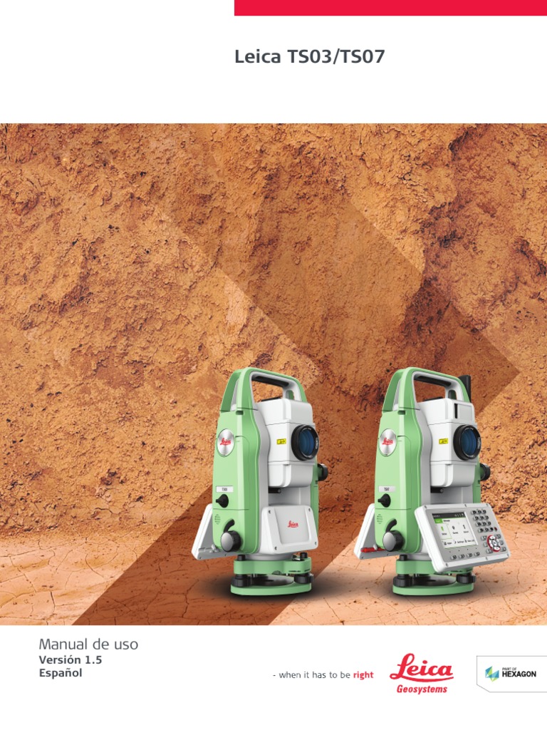 Leica TS03 TS07 UM v1-5-0 Es | PDF | Tecnología e ingeniería