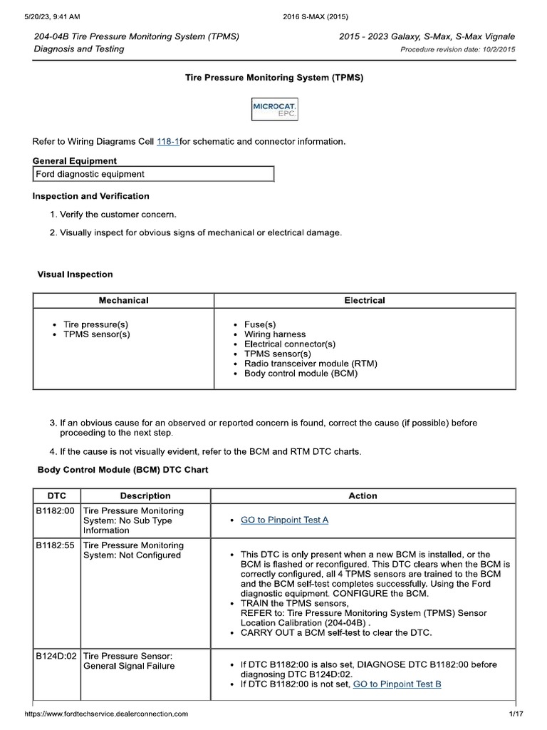Tpms Test | PDF