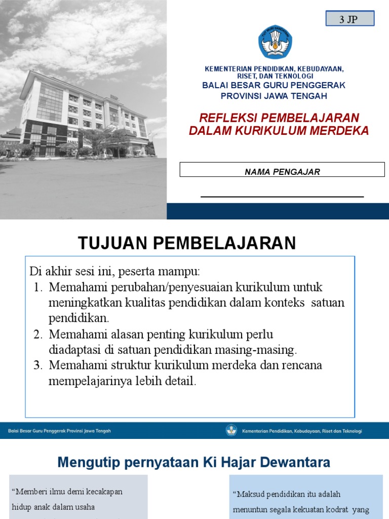 Refleksi Pembelajaran KUMER 17072023 | PDF