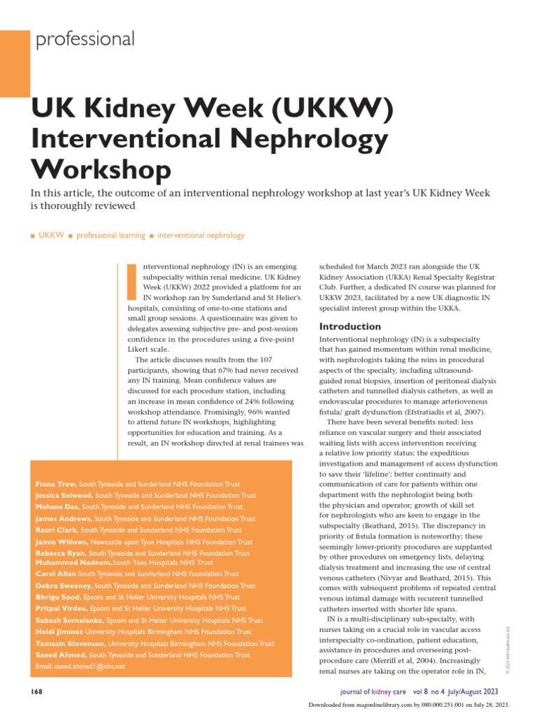 UK Kidney Week (UKKW) | PDF