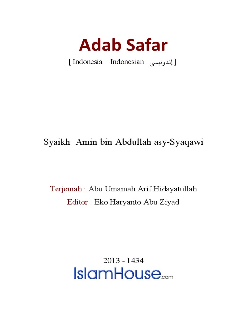 Id Adab Safar | PDF