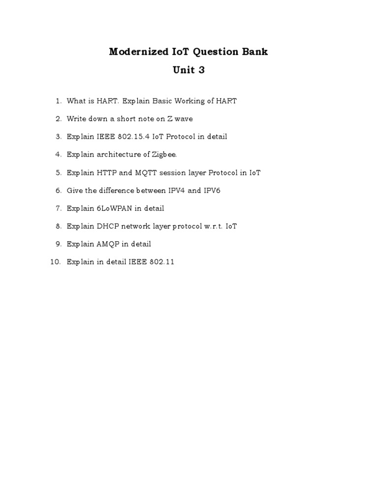 Question Bank Unit 3 TO 6 | PDF