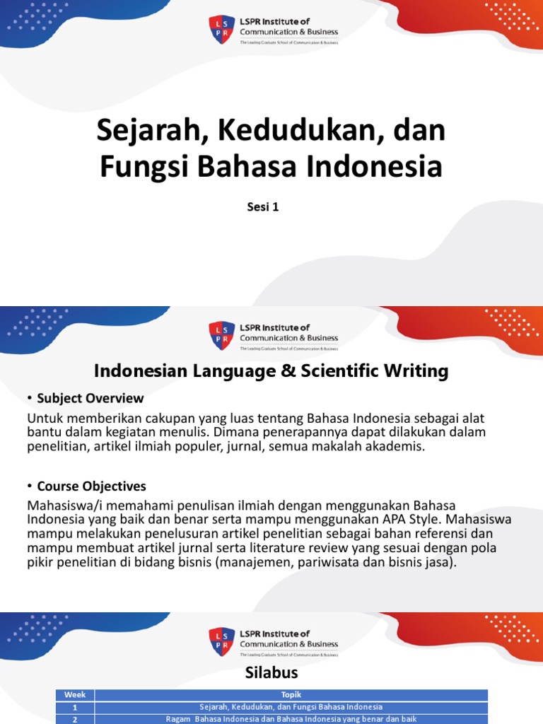 Sejarah dan Fungsi Bahasa Indonesia | PDF | Perjalanan