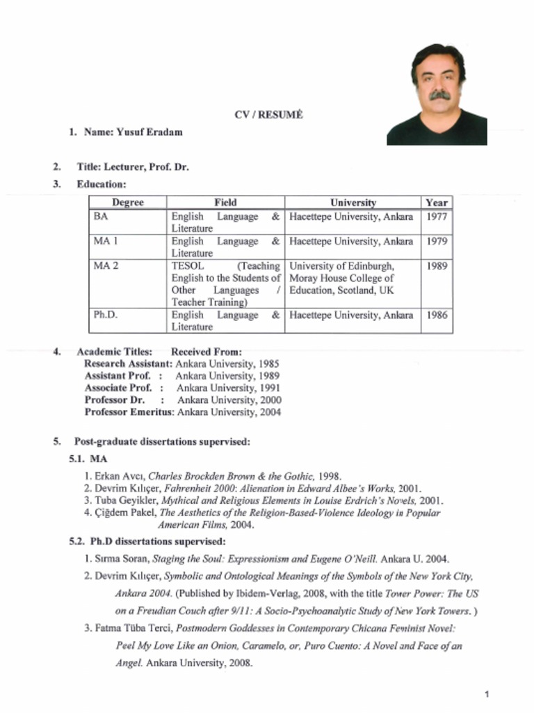 Yusuf Eradam CV | PDF