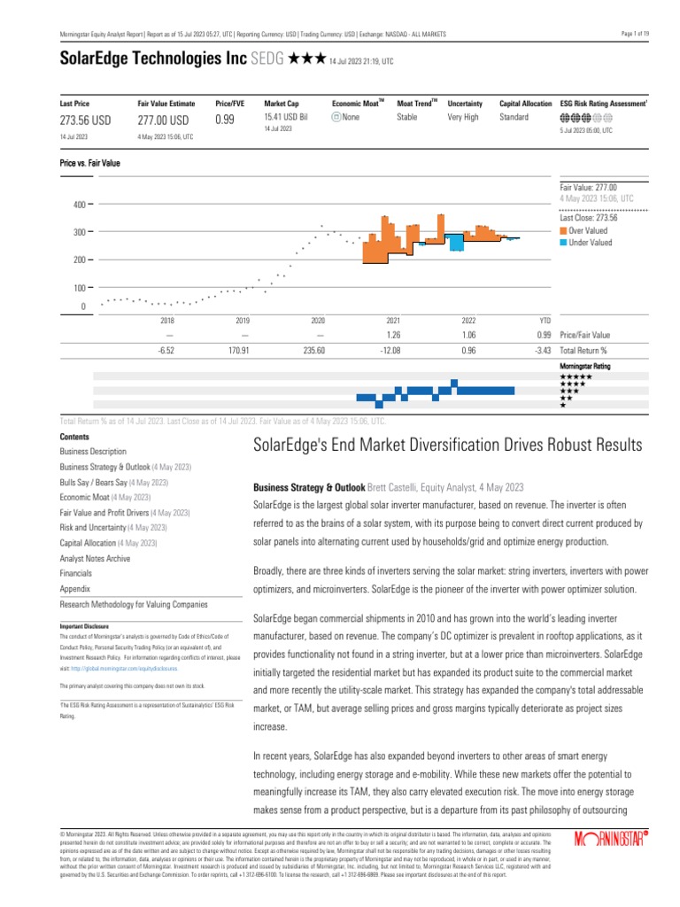 Morningstar Report-636d1778e26a17cb57991bb9 | PDF | Financial Analyst ...