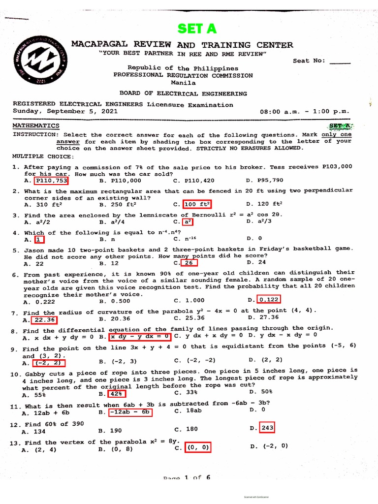 Refresher A, B, C - Answer | PDF