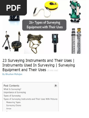 Surveying Instruments List