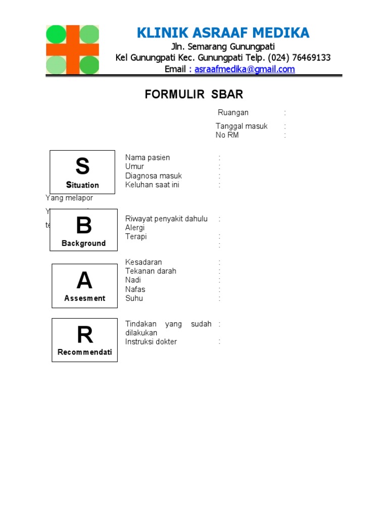 Form Sbar | PDF