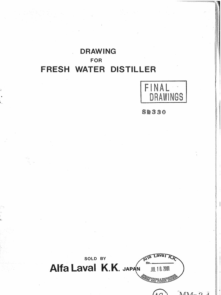 Mm-24 Final Drawing & Instruction Book For Fresh Water Distiller | PDF