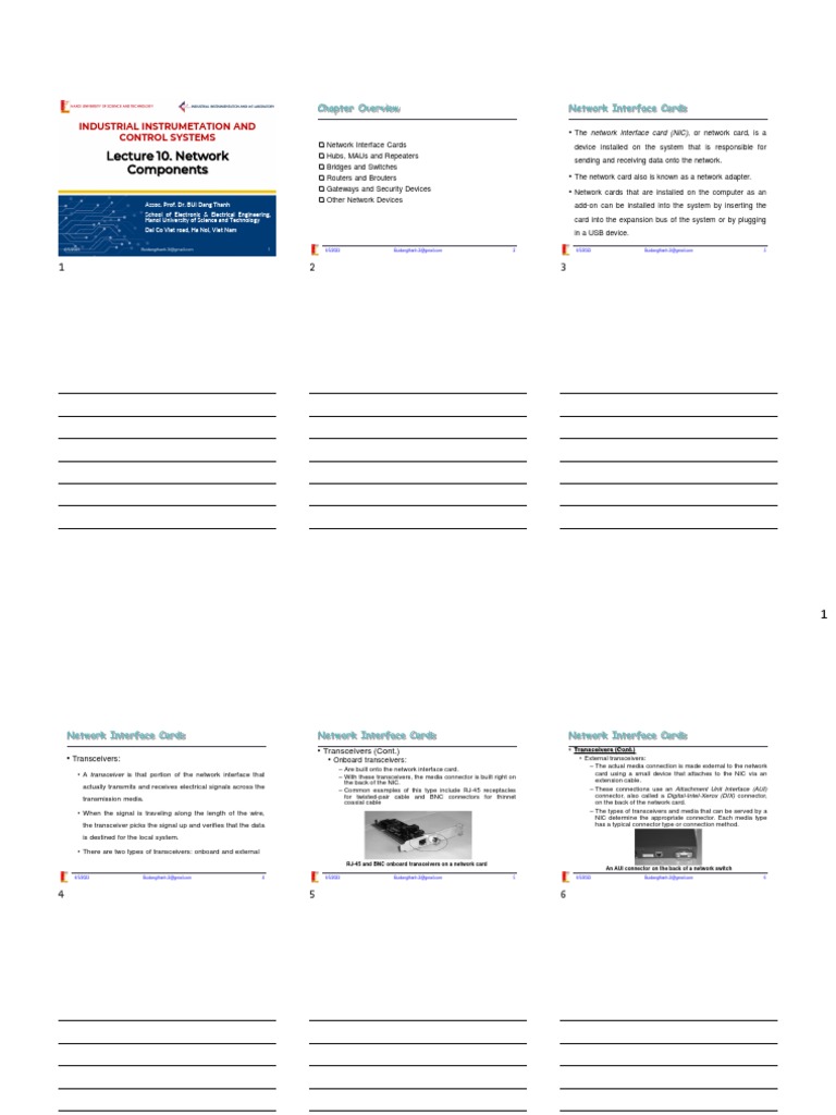 Lecture 10_ Network Components | PDF | Network Switch | Router (Computing)