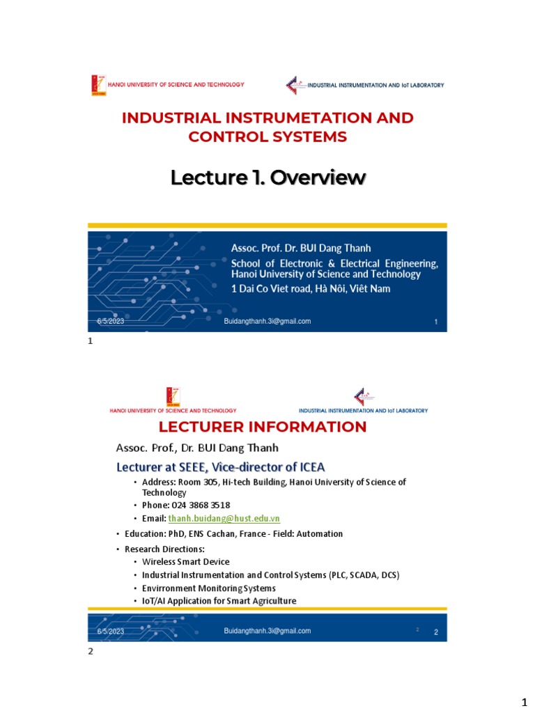Lecture 1 - Introduction | PDF | Programmable Logic Controller | Automation
