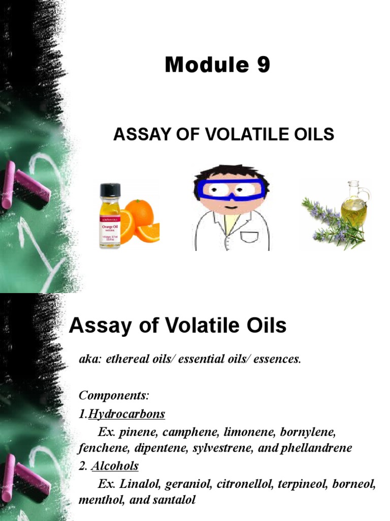 Volatile Oils Analysis Guide | PDF | Essential Oil | Ester
