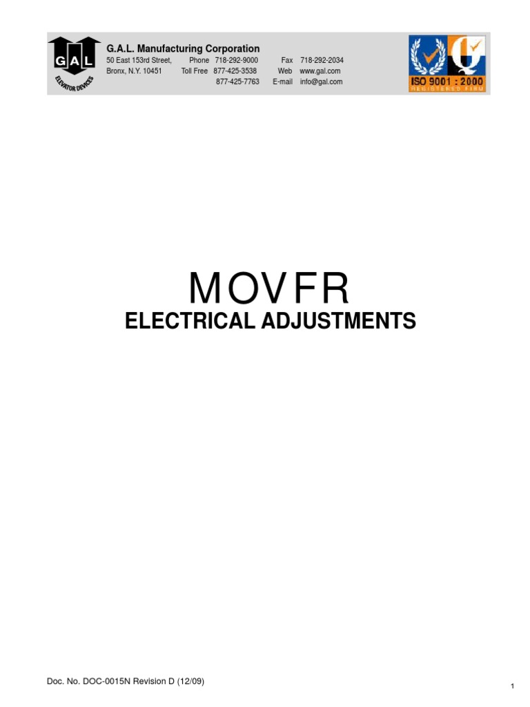 MOVFR Next Generation Electrical Manual | PDF