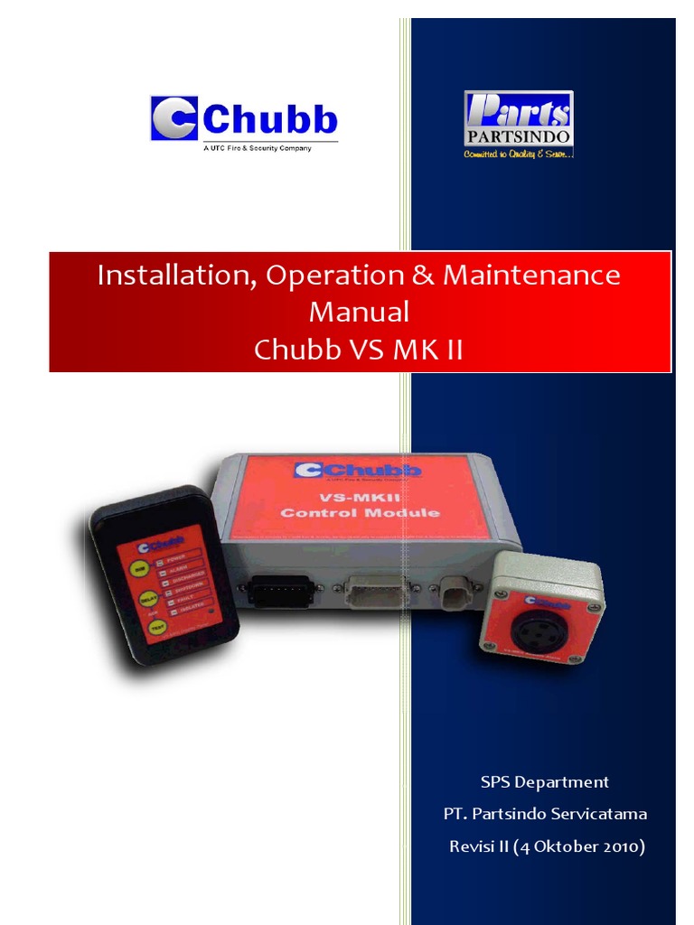 Installation, Operation and Maintenace Manual Chubb MK II (Revisi ...