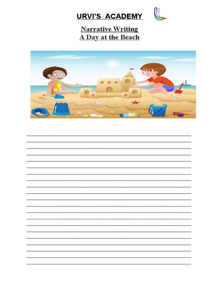 A Day at The Beach Class 1 7th April | PDF