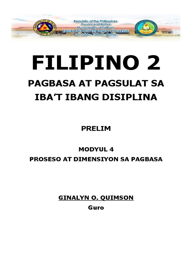 FILIPINO 2 Modyul 4 | PDF
