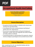 Introduction To Occupational Health & Safety | PDF | Occupational ...
