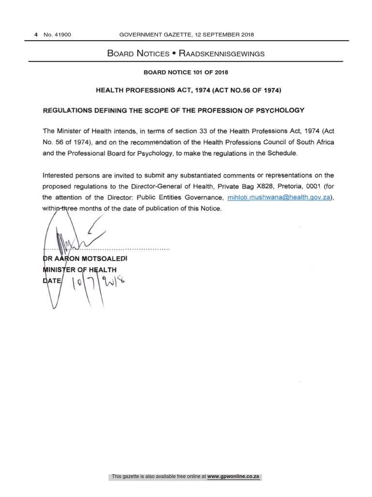 Promulgated Scope of Practice 41900bn101 (Print) | PDF