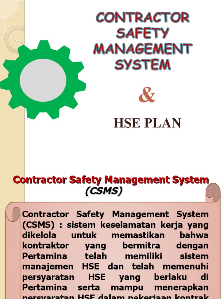 Csms & Hse Plan | PDF
