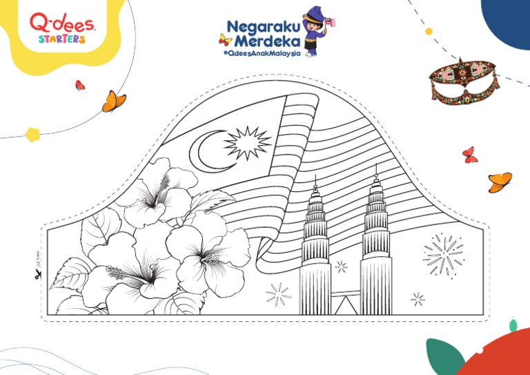 Q-Dees Negaraku Merdeka-Headpiece Craft Template | PDF