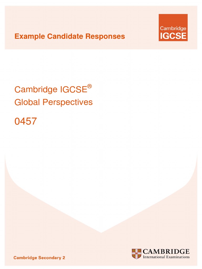 0457 Example Candidate Responses | PDF | Argument | Reason