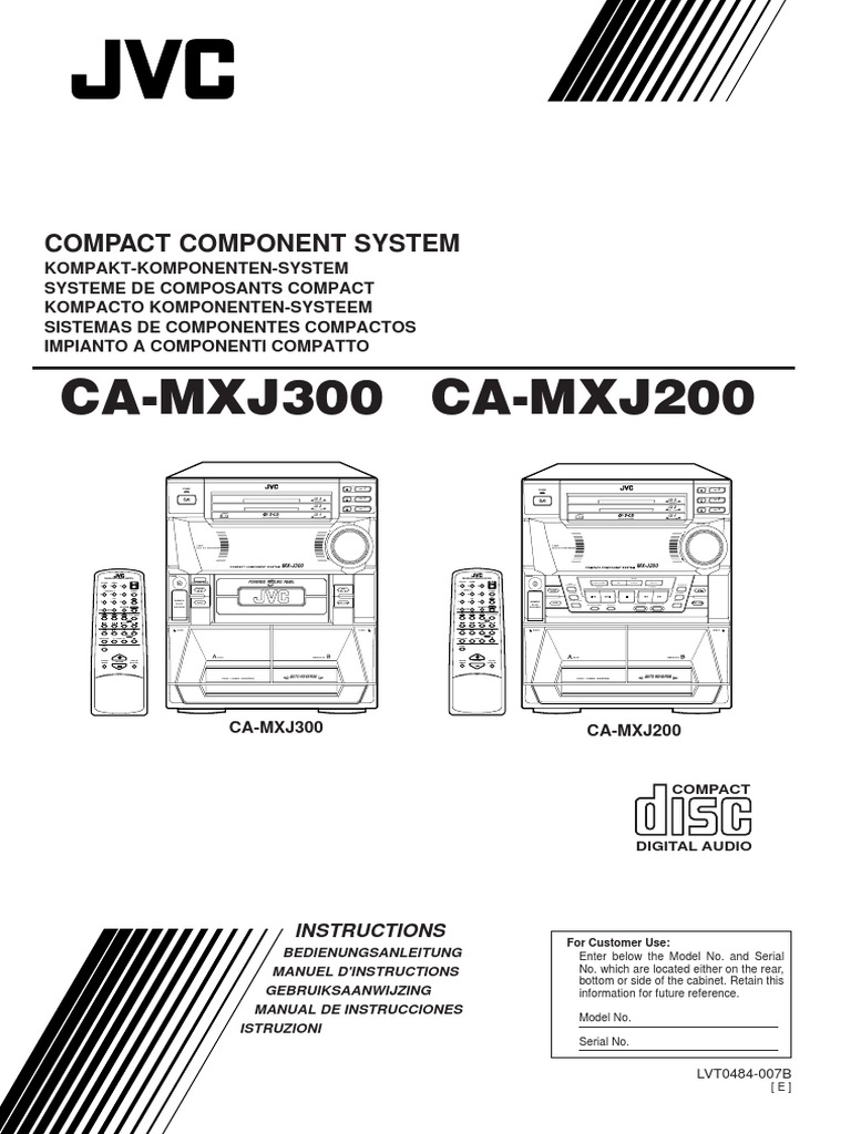 1 JVC CA-MXJ300 MANUAL (EN) - Ib - mxj300 | PDF