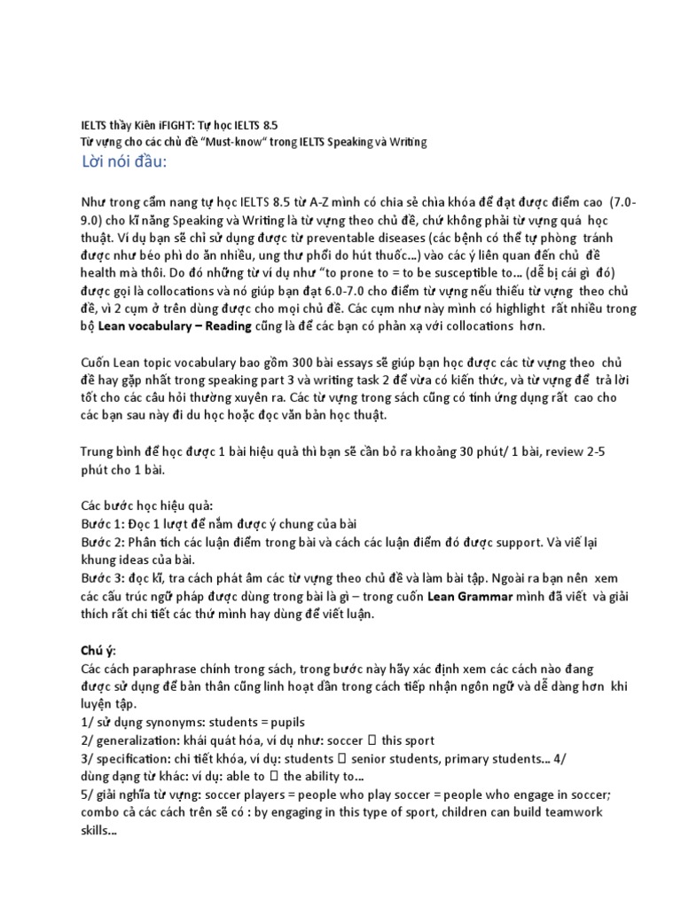 Lean Topic Vocabulary | PDF