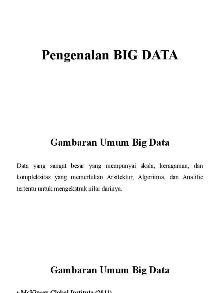 Pengenalan Big Data Dan Nosql 2023 | PDF