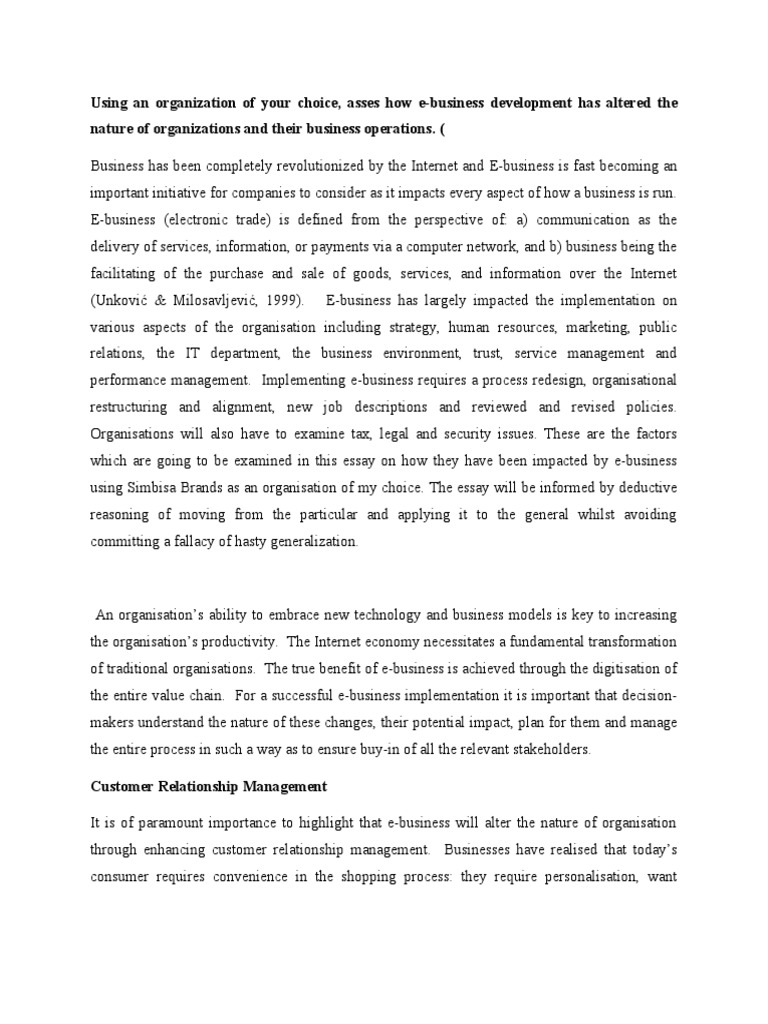 Using An Organization of Your Choice | PDF