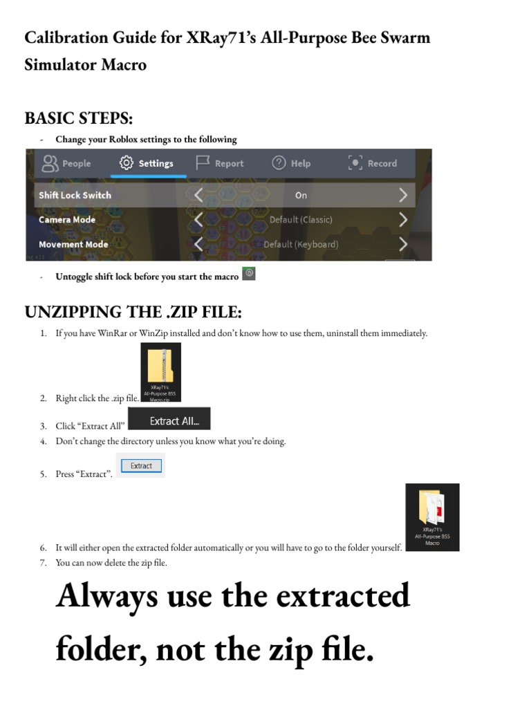 Calibration Guide For XRay71s All-Purpose Bee Swarm Simulator Macro | PDF | Computer File | Zip ...
