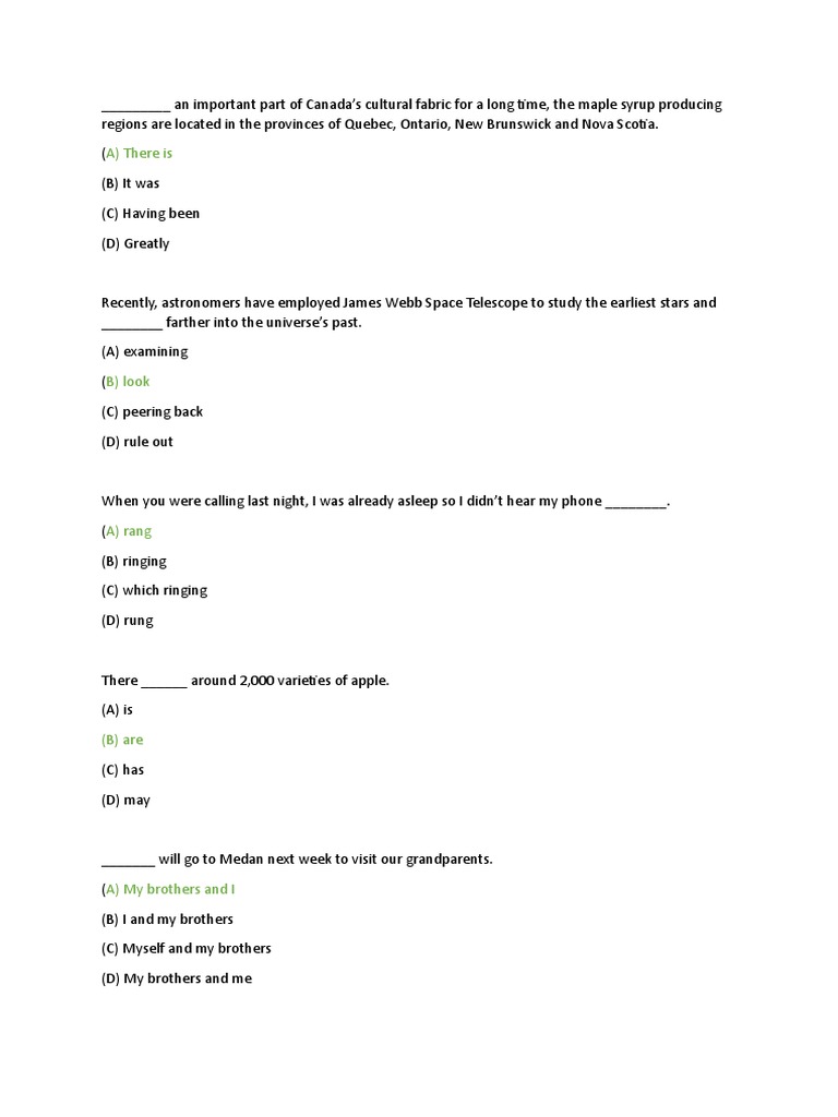 Soal TOEFL | PDF