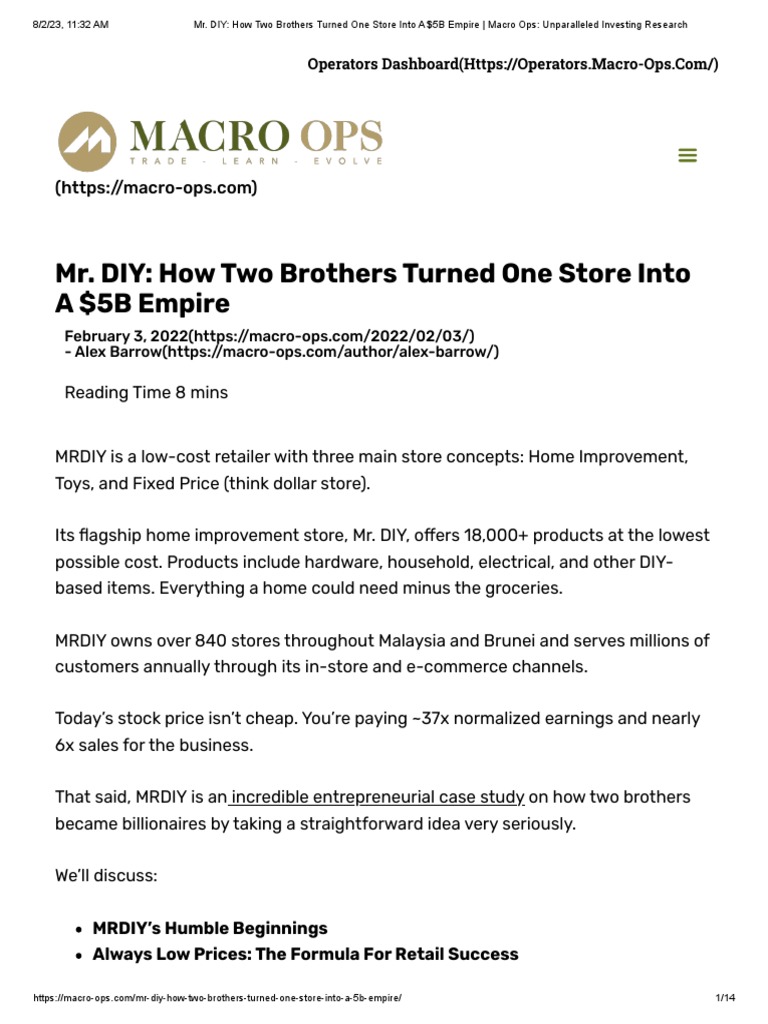 Data Analytics The Tool Behind MR DIY's Success Business Model4 | PDF