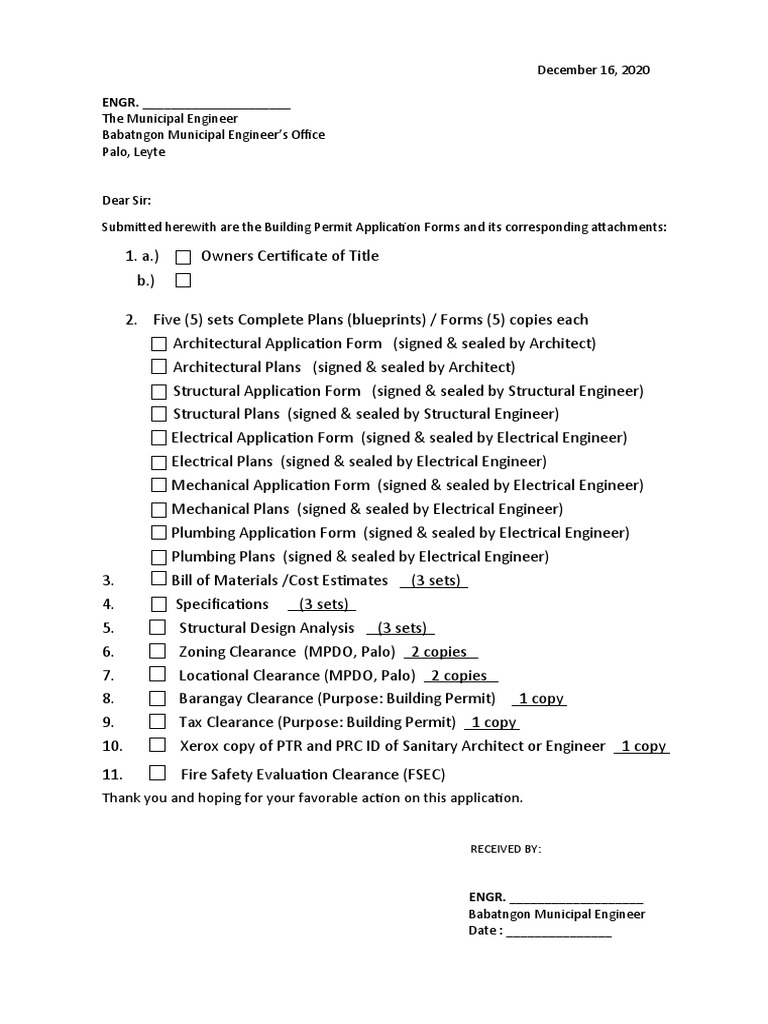 Building Permit Submittals | PDF | Technology & Engineering Building Permit Submittals | PDF | Technology & Engineering