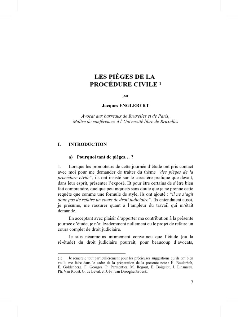 Les Pieges de La Procedure | PDF | Avocat | Sphère publique