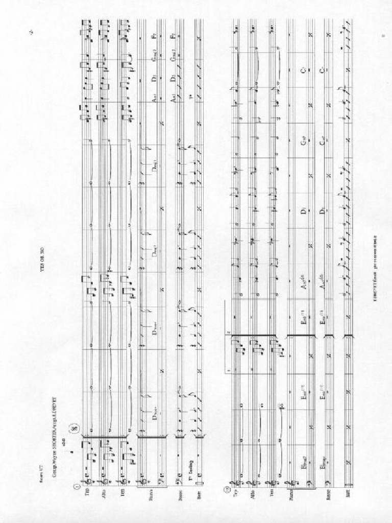 Yes or No Wayne Shorter Three Horns Chart | PDF