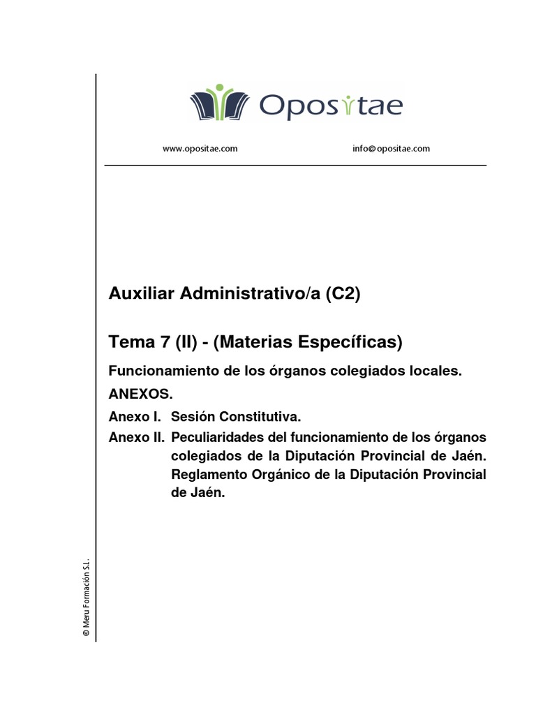 Tema 7 (II) ME Aux Administrativo | PDF