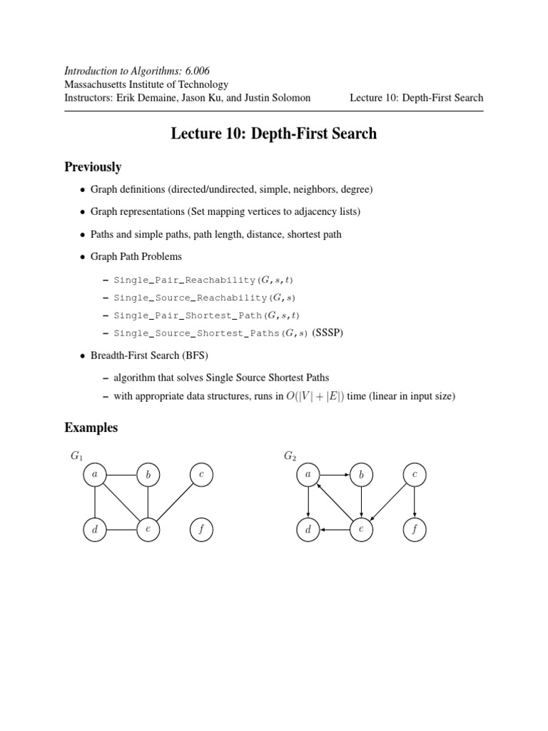 Depth-First Search | PDF