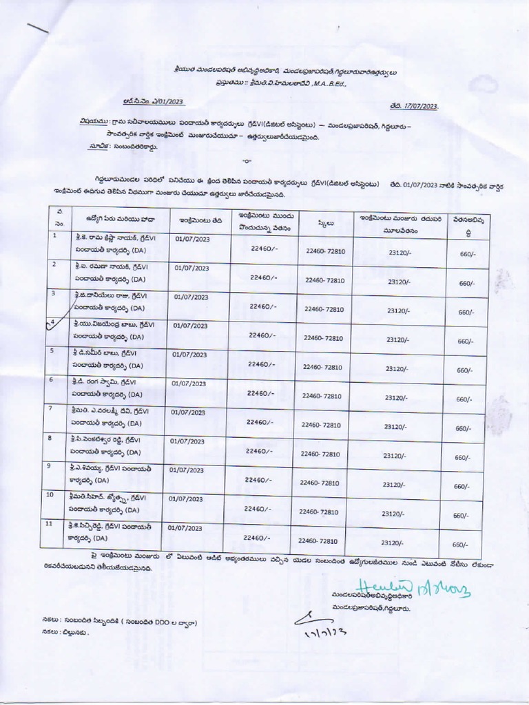 DA Increment Orders | PDF