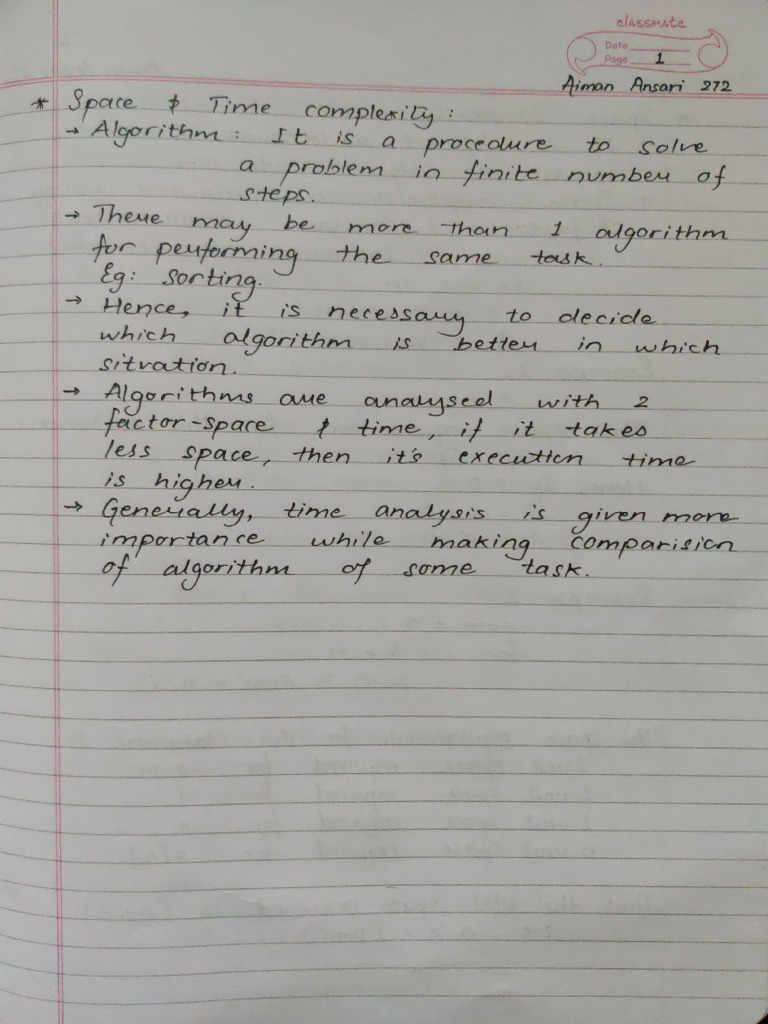 AOA Handwritten Notes' | Download Free PDF | Computer Programming ...