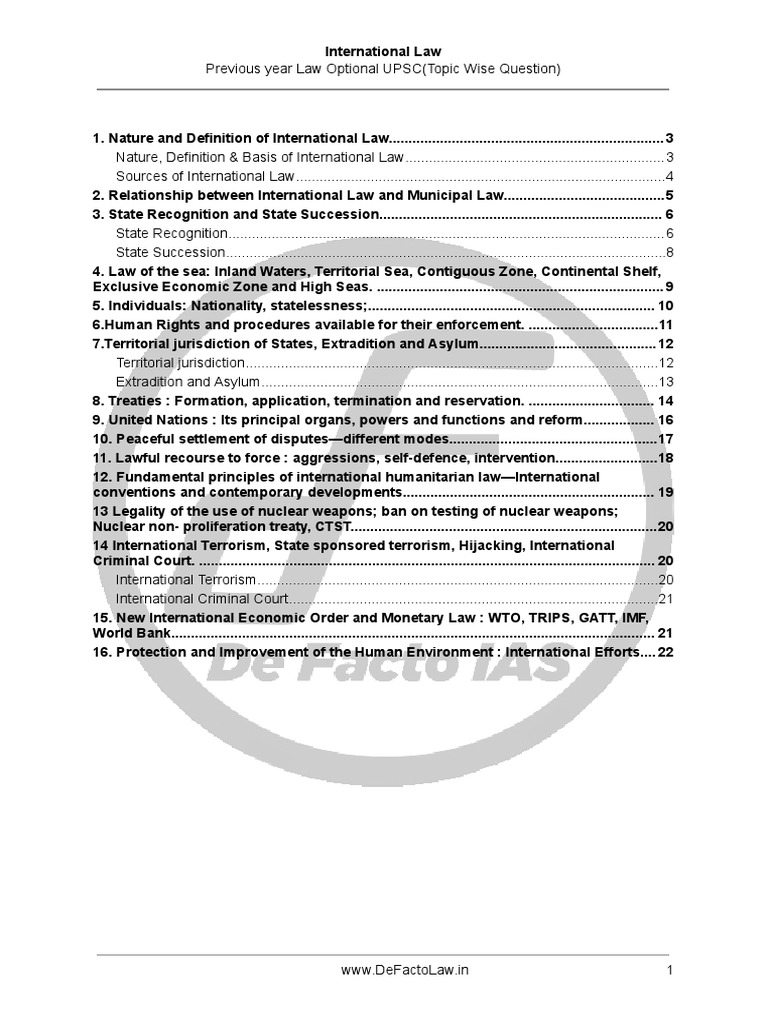 International Law | PDF | Treaty | International Law