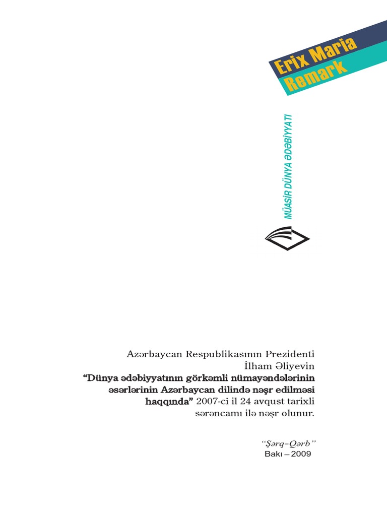 Erix Maria Remark. Seçilmiş Əsərləri | PDF