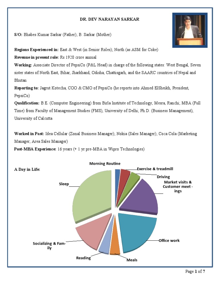 Dev Narayan Sarkar | PDF | Pepsi Co | Business