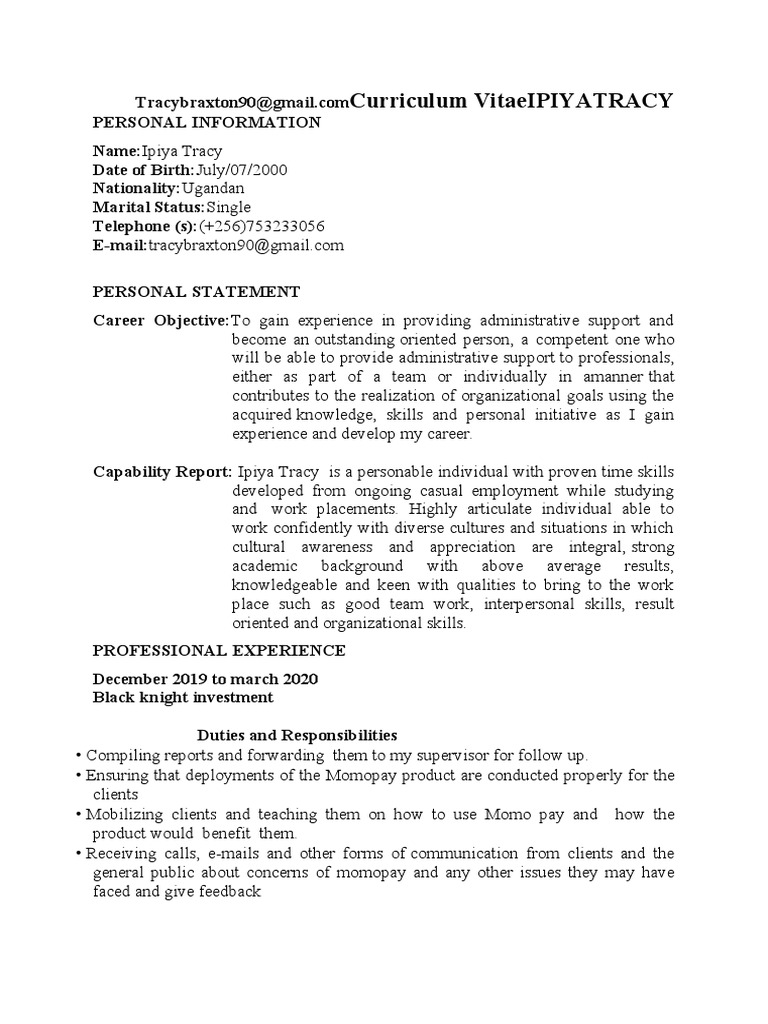 Wa0011. | PDF | Experience | Communication