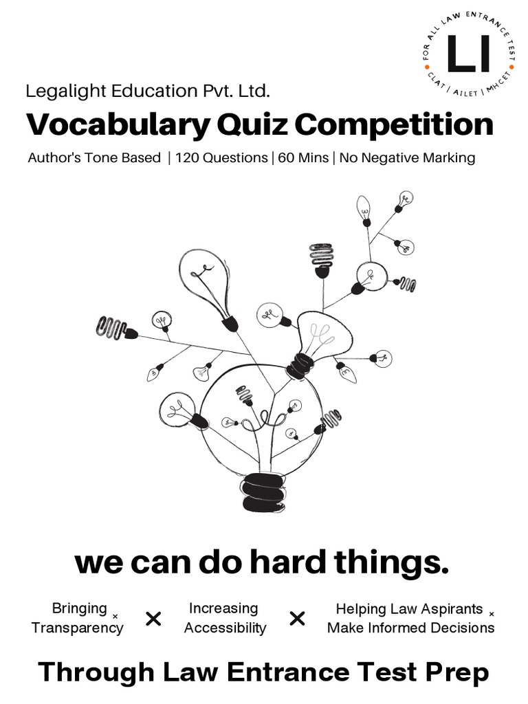 Vocabulary Quiz Competition I | PDF | Psychology | Psychological Concepts