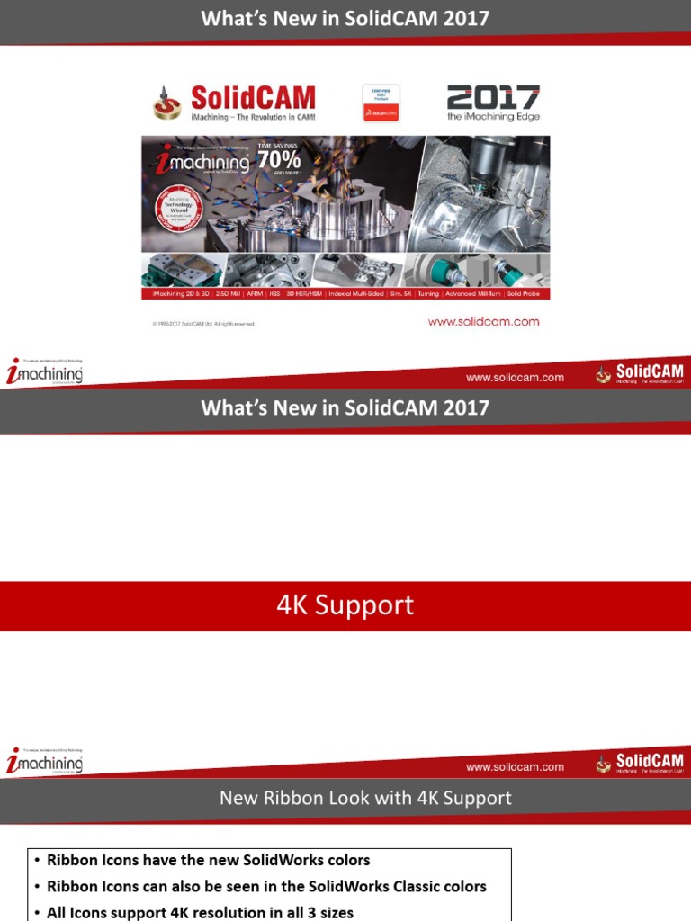 SolidCAM 2017 SP0 Whats New | PDF | Machining | Machine Tool