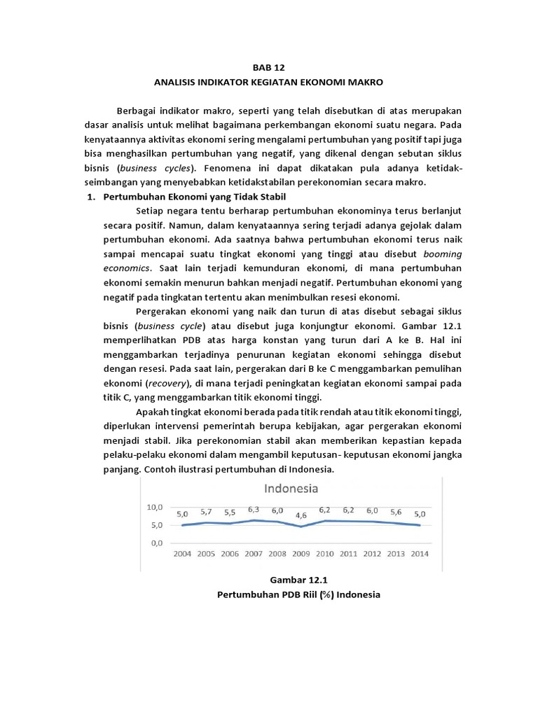 Bab 12 Analisis Indikator Kegiatan Ekonomi Makro | PDF